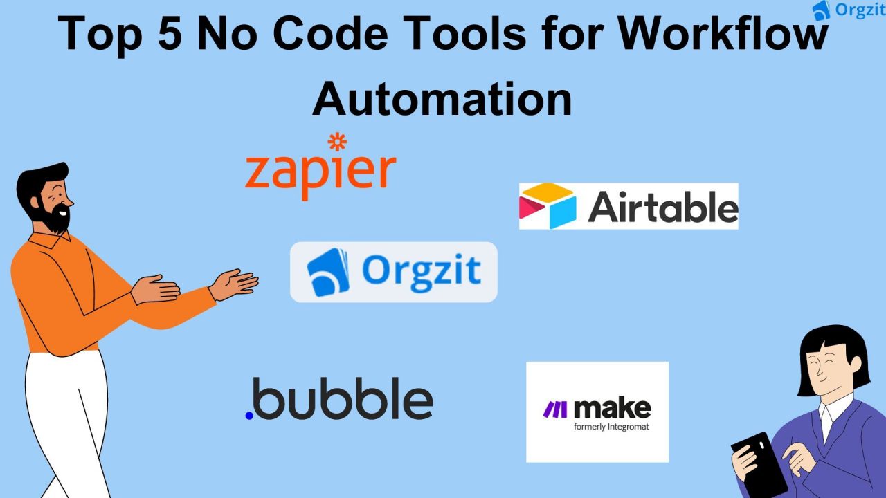 top 5 no code tools for workflow automation | Orgzit Blog